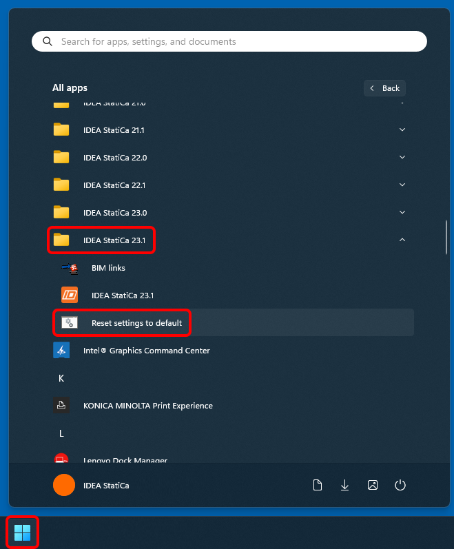 How to reset IDEA StatiCa settings and temporary files | IDEA StatiCa